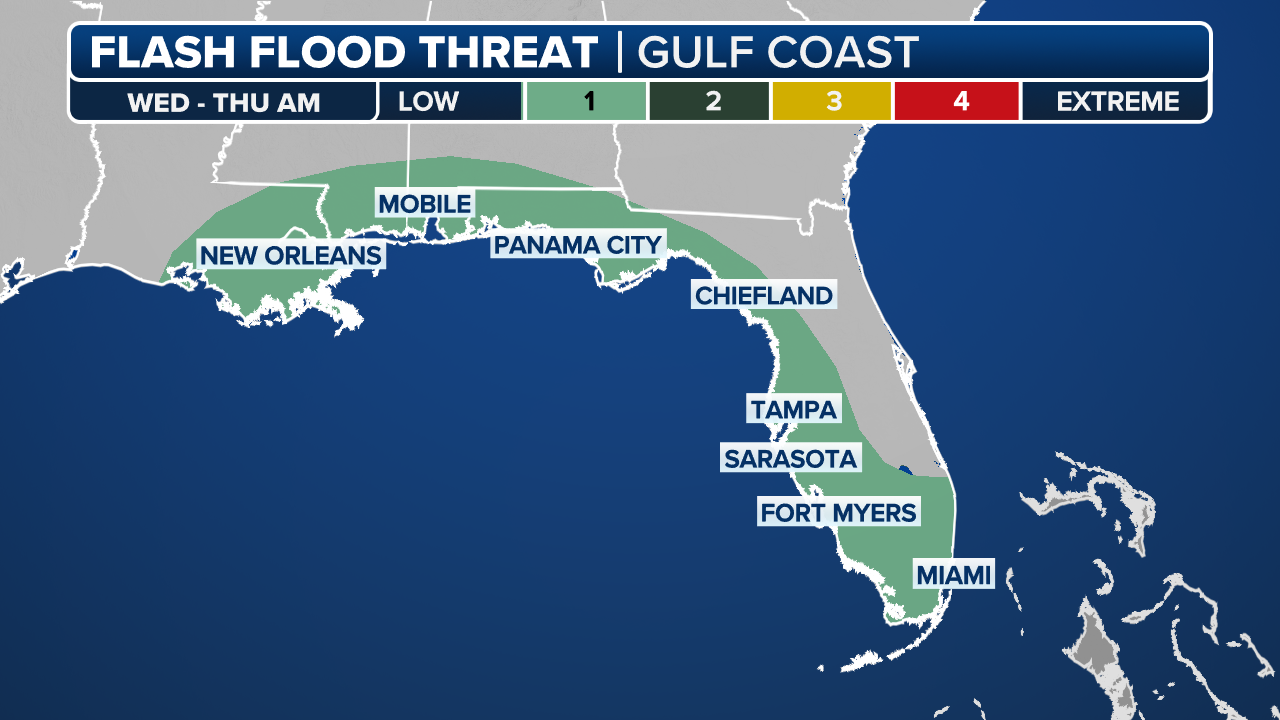 Flash flooding possible as torrential tropical rains soak Gulf Coast, Southeast | Fox Weather